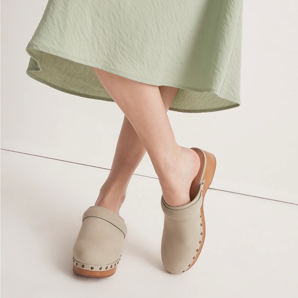 Madewell Cecily Clog In Forgotten Landscape Soft Gree… - Gem